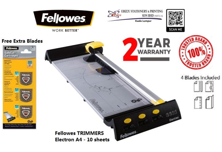 Fellowes TRIMMERS Electron A4 - 10 sheets (Paper Cutter, Paper Trimmer ...