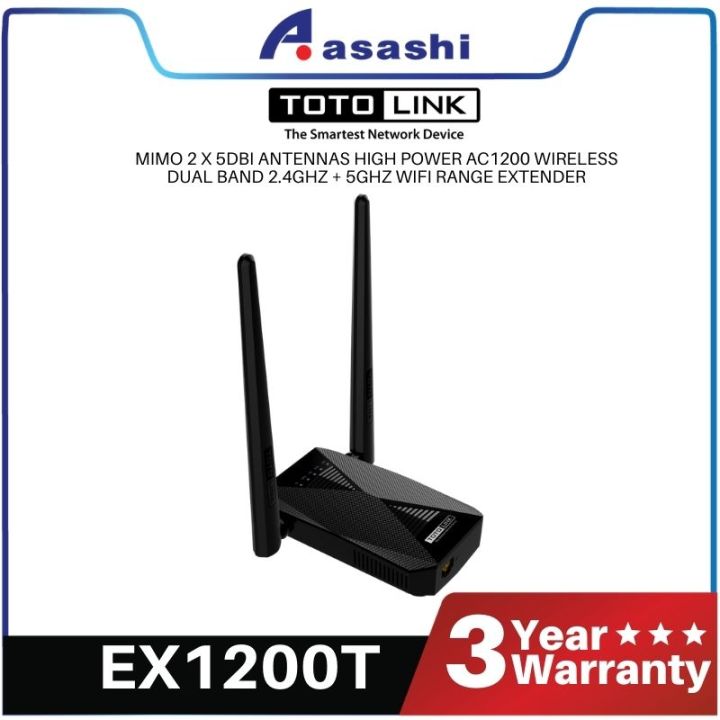 TOTOLINK EX1200T MIMO 2 x 5dBi Antennas High Power AC1200 Wireless Dual ...