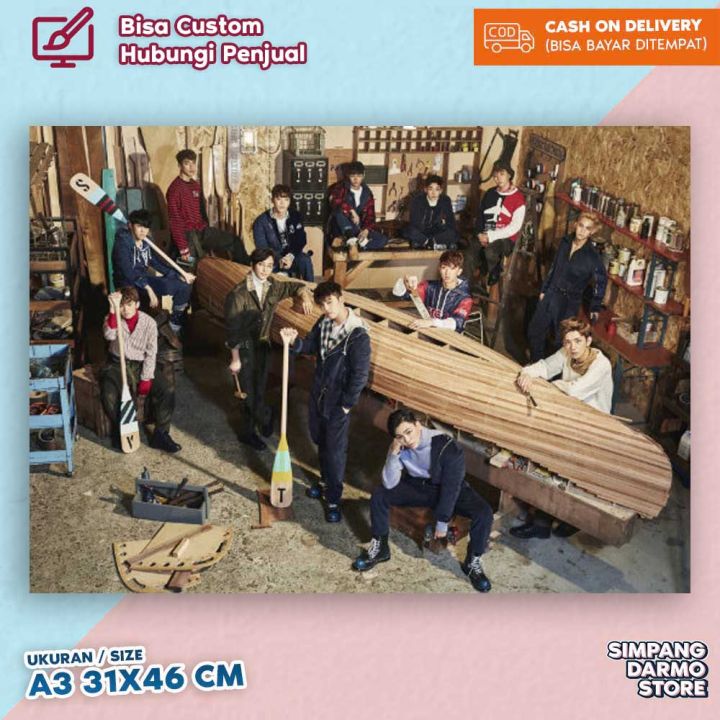 Poster Seventeen KPOP Terbaru Ukuran A4 / A3 Besar Kecil Hires Bisa ...