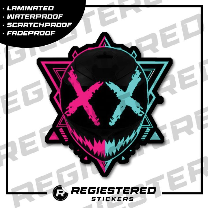 XX Sticker Waterproof Laminated Outdoor Indoor Helmet Motorcycle Bike ...