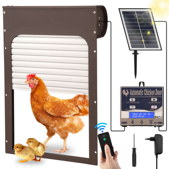 Aluminium Chicken Flap Solar Roller Door, Automatic Chicken Flap With ...