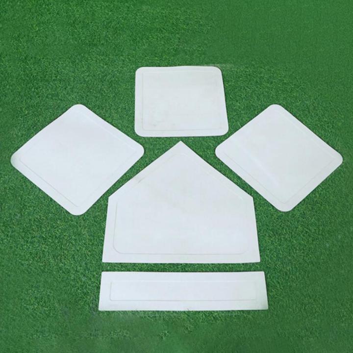 BolehDeals Baseball Softball 5 Pieces Base Set Rubber Field Bases ...
