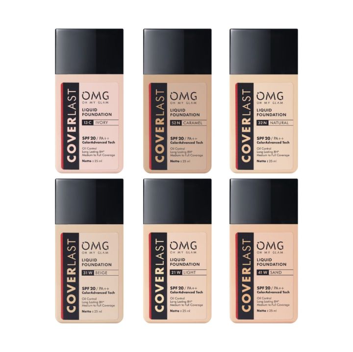OMG Oh My Glam Coverlast Liquid Foundation - 25ml / Alas Bedak | Lazada ...