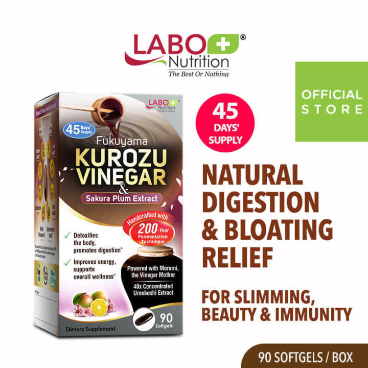 LABO Kurozu Vinegar for Detox Bloating Constipation Digestion Cleanse ...