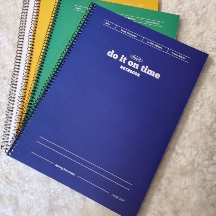 DO IT ON TIME NOTEBOOK NAVY - AUTHENTIC MADE IN KOREA (Pinkfoot ...