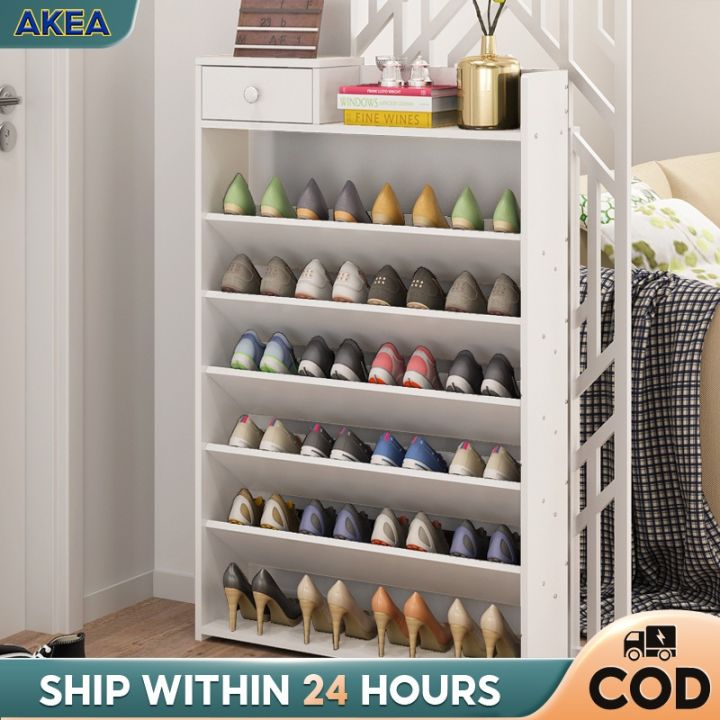 Flip Shoe Cabinet Shoe Rack Modern Wood Shoe Organizer Family Storage ...