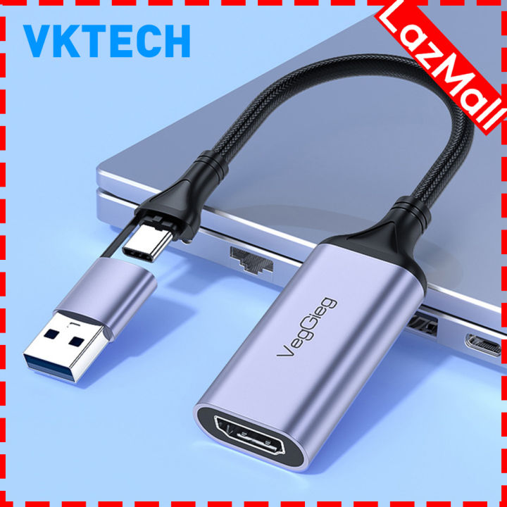 [Vktech] USB 3.0 Video Capture Card HDMI-compatible To USB/Type-C ...