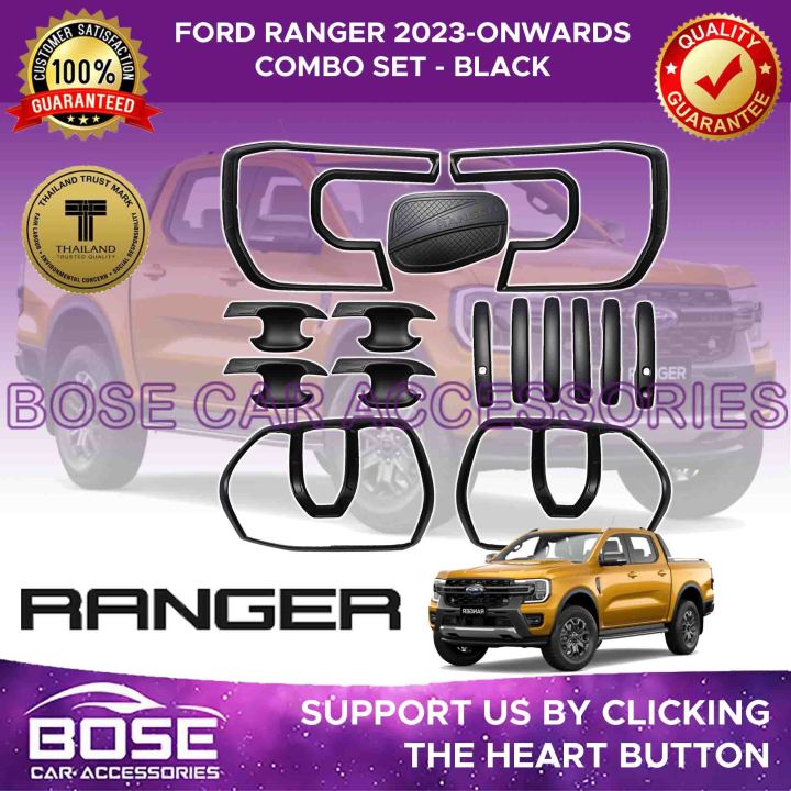 Ford Ranger T9 2023 - Onwards Black with Red Ranger Accessories Parts ...