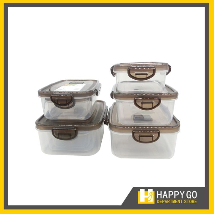 Happy Go Microwave Food Container Vented Lids Food Storage Tupperware ...