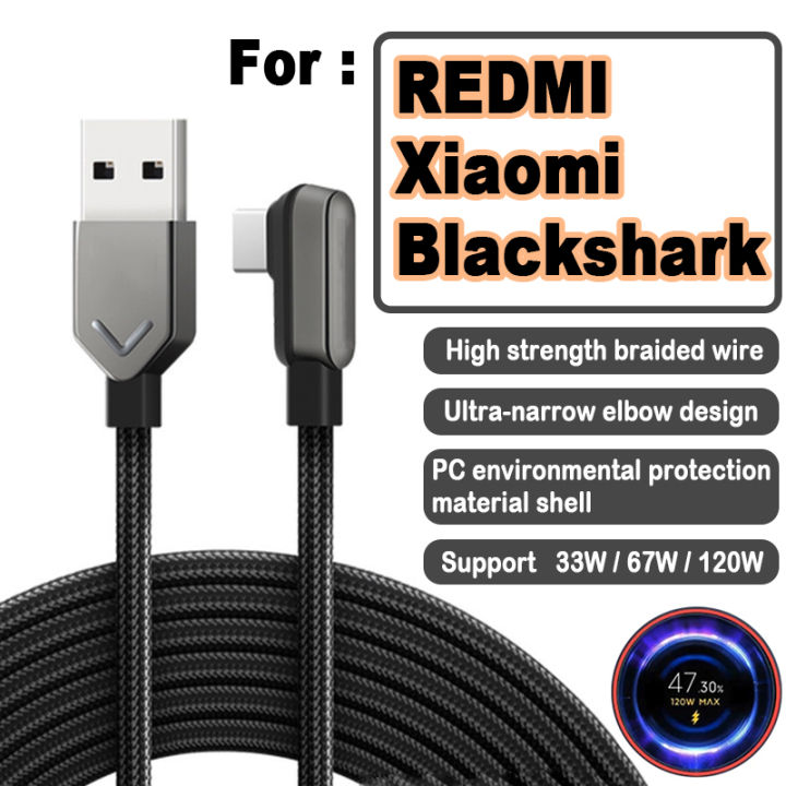 Xiaomi 120W Sạc Cáp USB Loại C 6A Cho Màu Đen Cá Mập 4S 5 RS Pro Turbo ...
