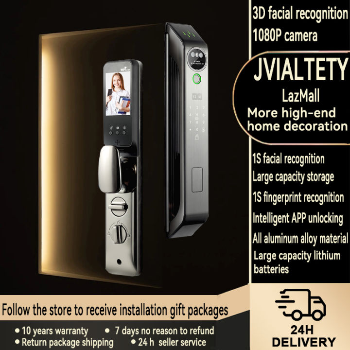 JVIALTETY Facial recognition intelligent door lock Biometric lock Smart ...