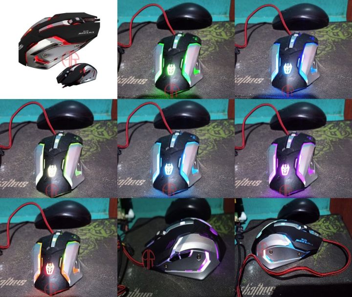 New EWEADN T02 Wired 2400DPI Ergonomic Usb Optical Gaming Mouse For Pc ...