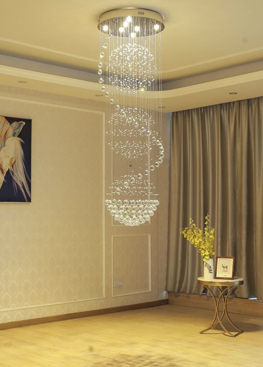80CM European Style Crystal Pendant Light Luxury Led Light For Room ...
