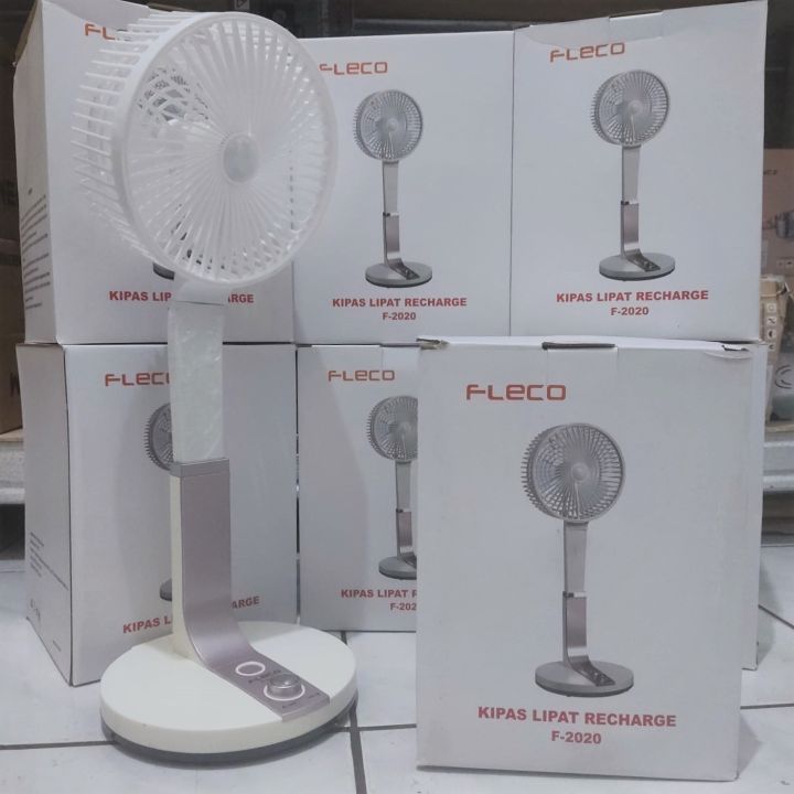Kipas Angin Lipat Portable Fleco F-2020 + Emergency Lamp Rechargeable ...