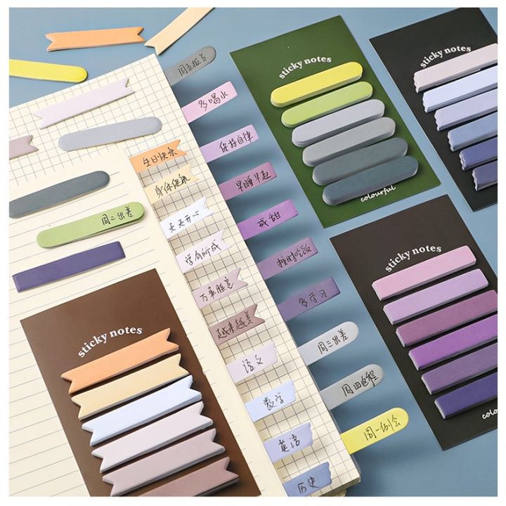 120 Lembar Stiker Label Index Portable Warna Morandi Sticky Note Stick ...