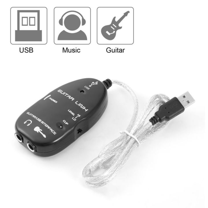Guitar To USB Interface Cable Link Audio for PC Recording Adapter ...