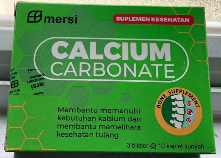 CALCIUM CARBONATE 500MG MERSI 1 BOX 3 STRIP | Lazada Indonesia