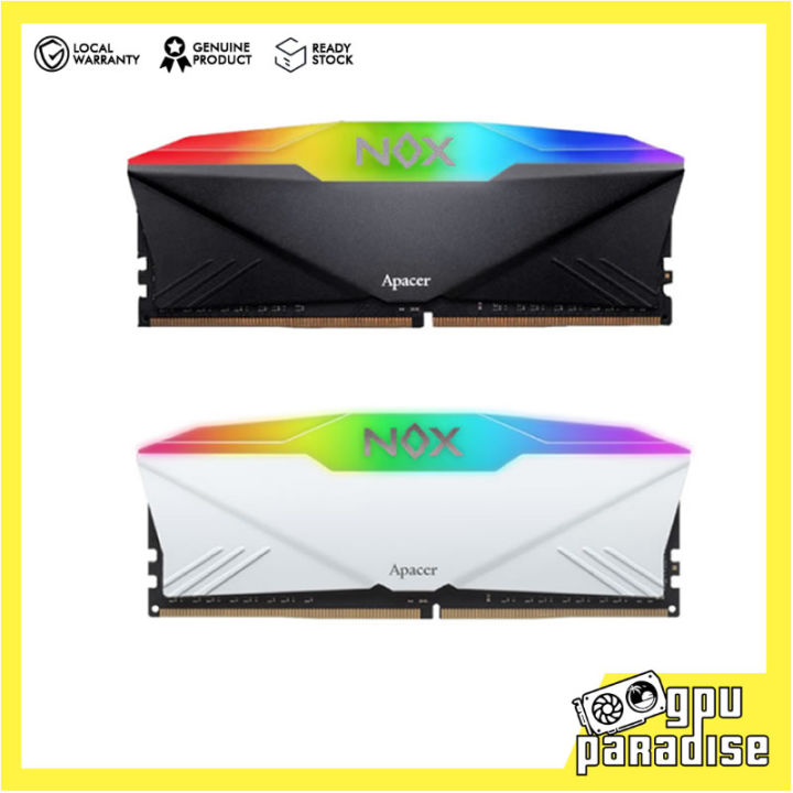 APACER NOX RGB 8GB / 16GB DDR4 3200MHZ MEMORY RAM - BLACK / WHITE | Lazada