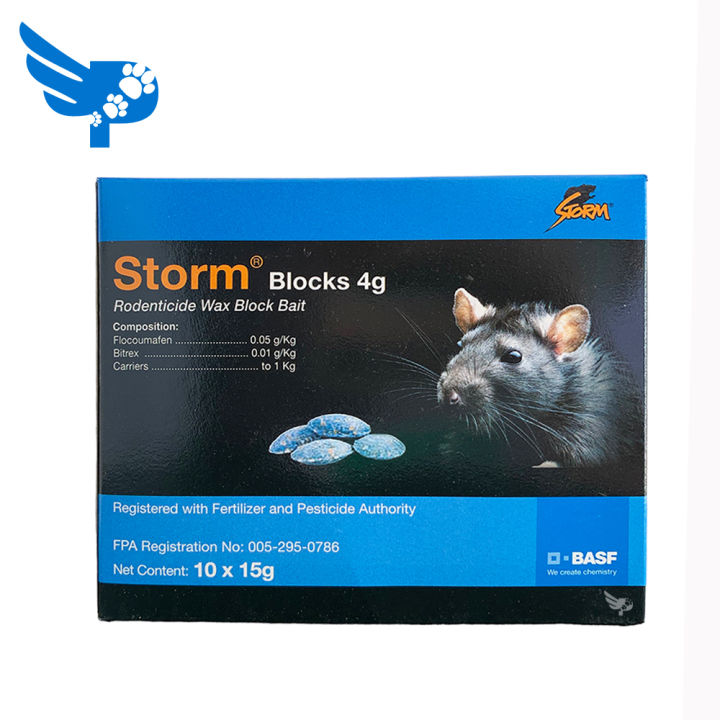 Storm Blocks 15g x 10packs - (sold per box) - Rodenticide Wax Block ...