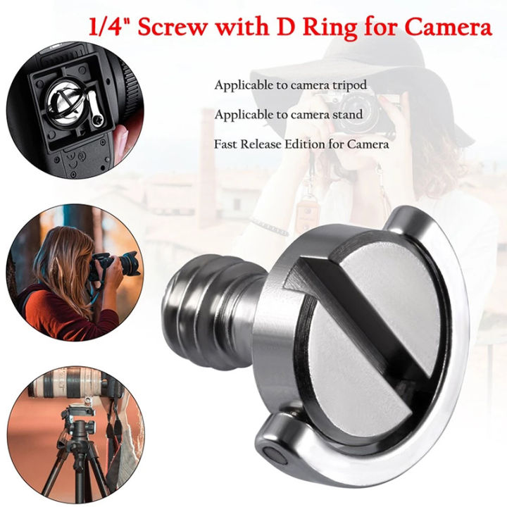 【Home TopONE】Camera 1/4 Inch Screw D Ring Tripod Plate Quick Release ...