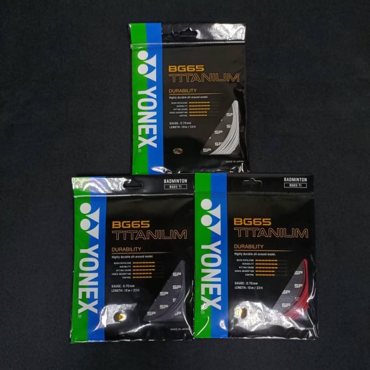 YONEX STRING BG65 TITANIUM (100% ORIGINAL) MADE IN JAPAN | Lazada