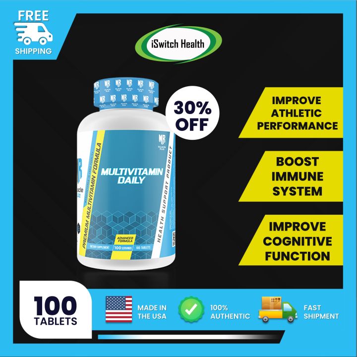 Muscle Rulz Multivitamin Daily - 100 Tablets | Multivitamin for adults ...