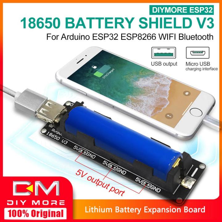 Original Diymore ESP32 ESP32S For Wemos Raspberry Pi 18650 Battery Charge Shield Board V3 Micro ...
