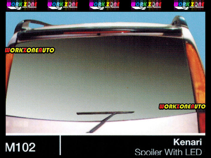 M102 Perodua Kenari Top Fiber Spoiler With LED Body kit Bodykit | Lazada