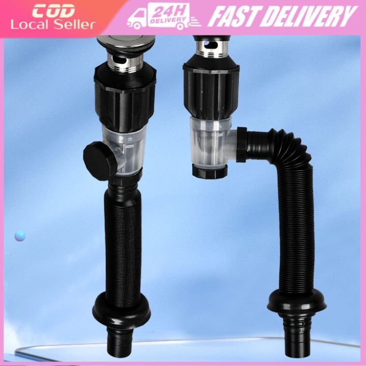 FLEXIBLE DRAINAGE OUTLET PIPE For Kitchen Bathroom Vanity Restroom ...