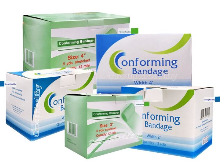 CONFORMING BANDAGE ผ้าก๊อตพันแผล ชนิดยืดได้ ขนาด 5 หลา จำนวน 12 ม้วน ...