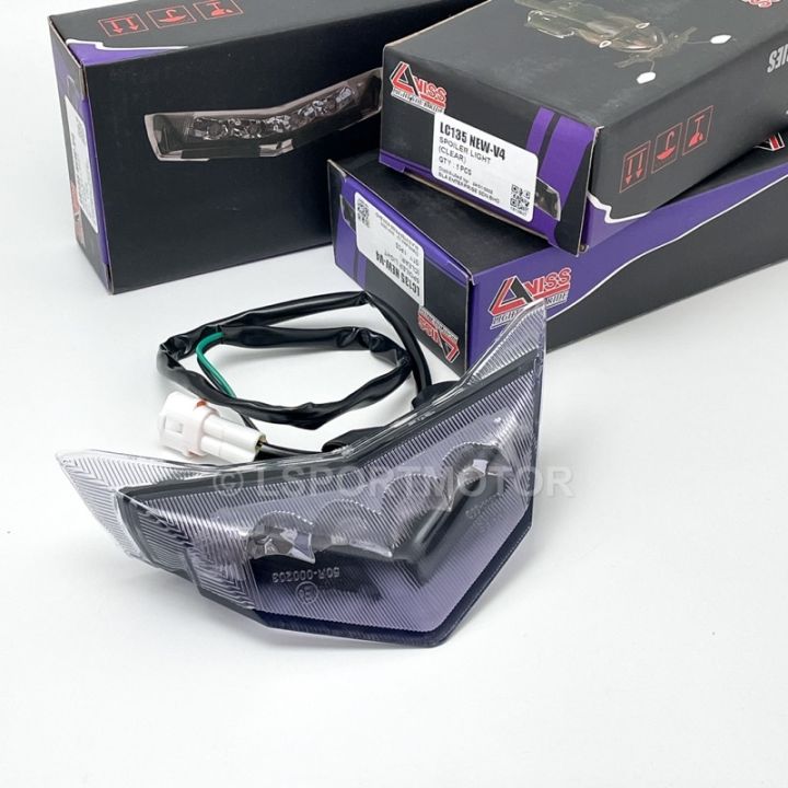 YAMAHA LC135-NEW V4 V5 V6 SPOILER LIGHT (CLEAR) LED HANDLE BAR SPOILER ...