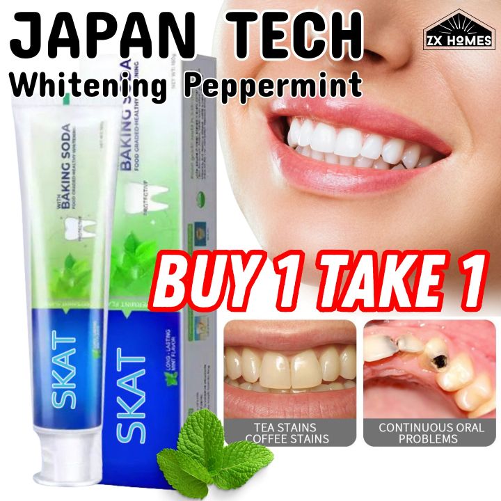 MOCHI [BUY 1 TAKE 1] SKAT Baking soda Whitening Toothpaste Peppermint ...