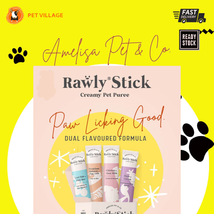AMELISA PET & CO. Rawly Stick Creamy/Rawly Stick Plus Oral Refresh Pet ...