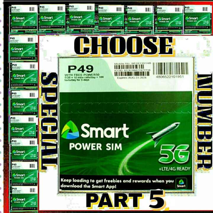 SMART SIM CARD 5G "CHOOSE NUMBER SPECIAL" (Part 5) Brand New & Sealed ...