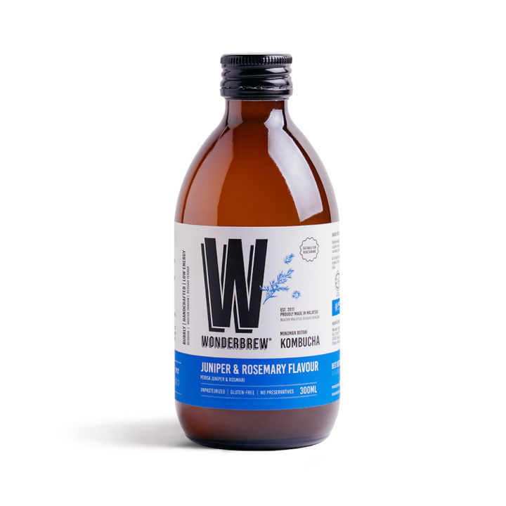 WonderBrew Juniper Rosemary Kombucha (300ml) - Halal & MeSTI Certified ...