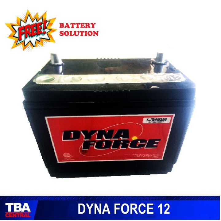 DYNA FORCE LOW MAINTENANCE BATTERY WITH FREE BATTERY SOLUTION | Lazada PH