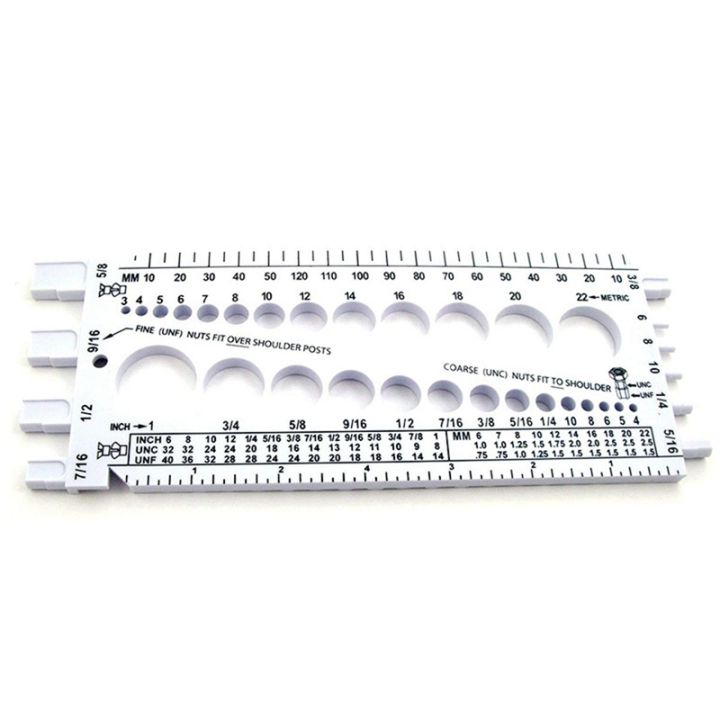 wsustore--Bolt Nut Thread Inch&Metric Thread Tester Bolt Gauges Metric ...