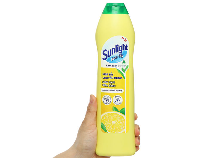 Kem tẩy đa năng Sunlight chai 690g hương chanh thơm mát - dạng kem vệ ...