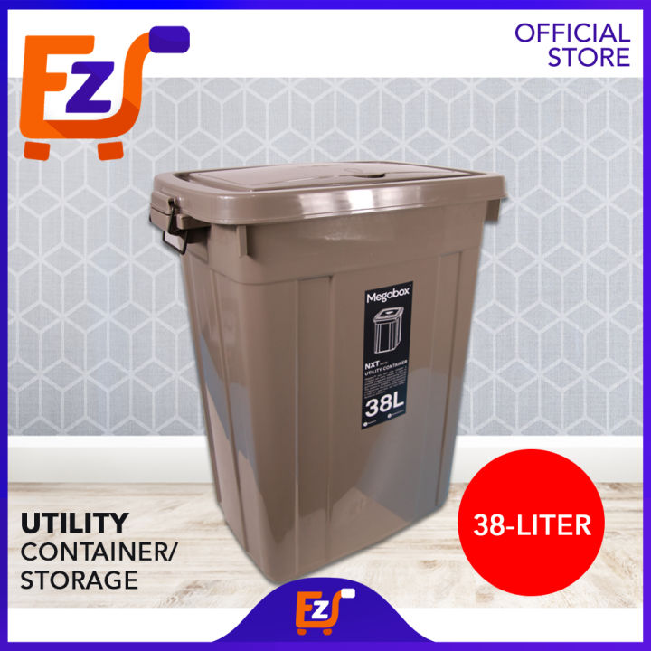 EZ DEAL 38-L Megabox NXT Utility Container/Trash Bin Storage Box ...