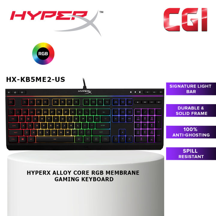 HyperX Alloy Core RGB Membrane Gaming Keyboard (HX-KB5ME2-US) | Lazada
