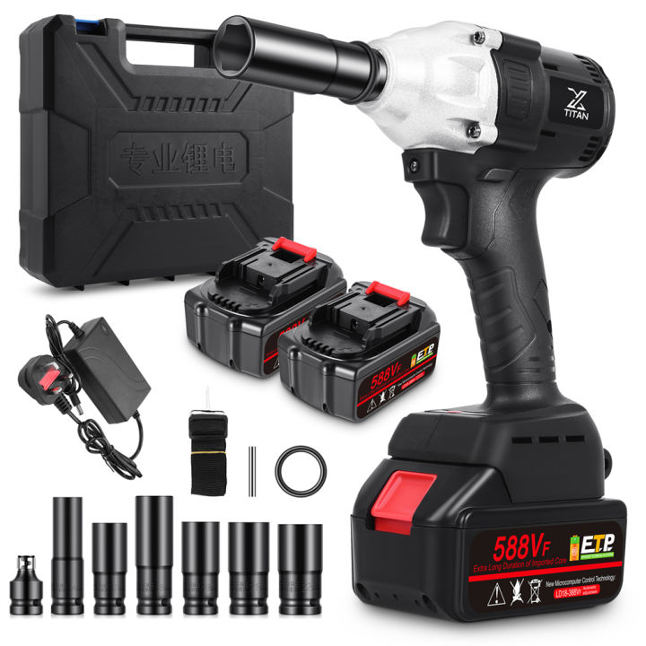 【1 Year Warranty】1888VF Brushless Impact Wrench High Torque Cordless ...