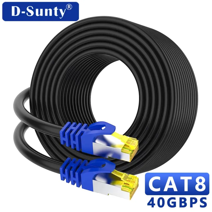 Cat 8 Ethernet Cable Outdoor&Indoor Cable 40Gbps 2000MHz SSTP RJ45 High ...