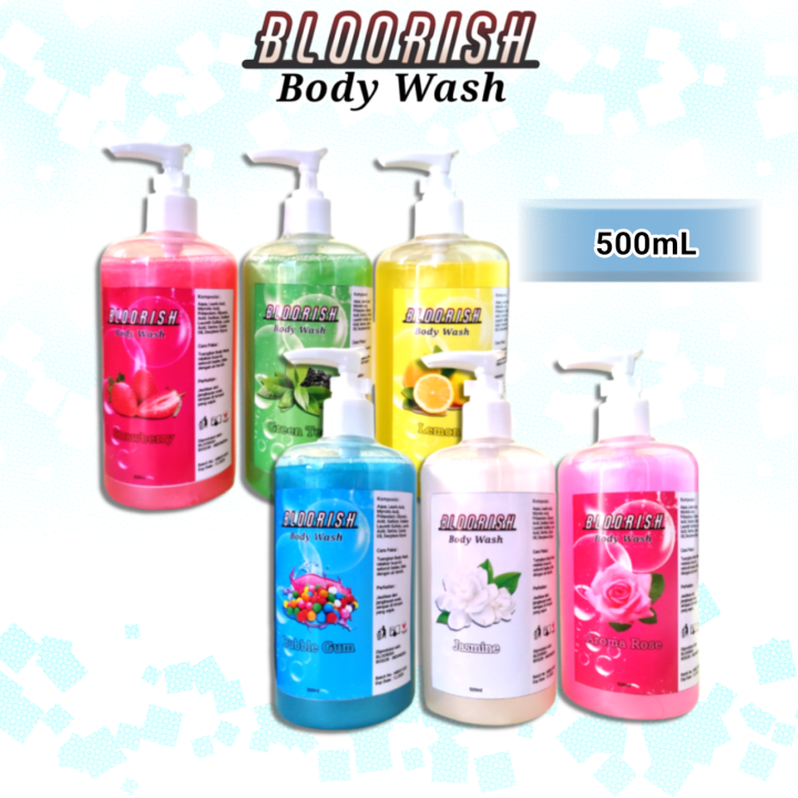 Sabun Mandi Cair 500mL Bloorish + Pearl mutiara Cocok Semua Jenis Kulit ...