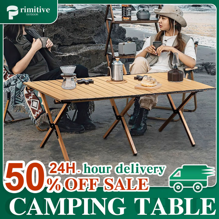 Outdoor Folding Table Camping Barbecue Table Aluminum Alloy Egg Roll ...