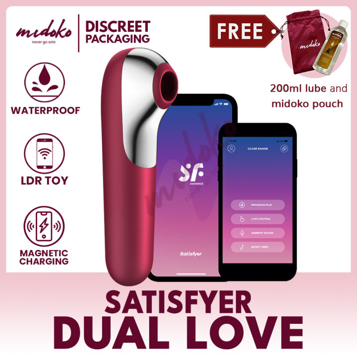 Midoko Satisfyer Dual Love Connect App-Controlled Long Distance ...