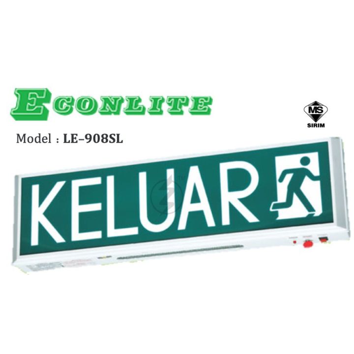 ECONLITE LE-908SL LED Keluar Sign/ Emergency Exit Sign (Bomba Approved ...