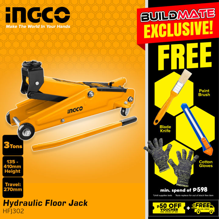 INGCO 3 TONS Hydraulic Floor Jack HFJ302 - BUILDMATE - IHT | Lazada PH