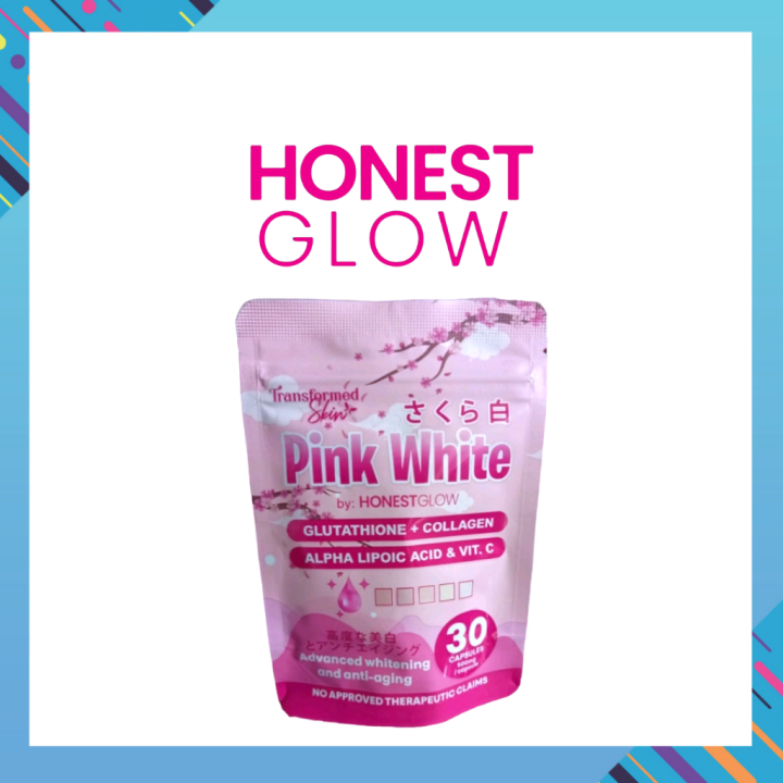 Honest Glow Pink White Glutathione + Collagen Capsule | Lazada PH