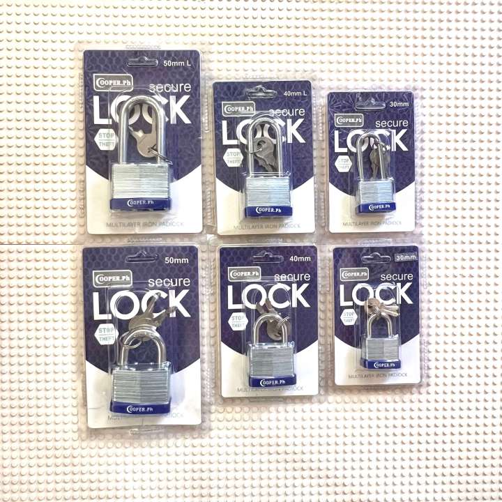 Cooper.ph CP-QC Multi-layer Laminated Padlock Short and Long | Lazada PH