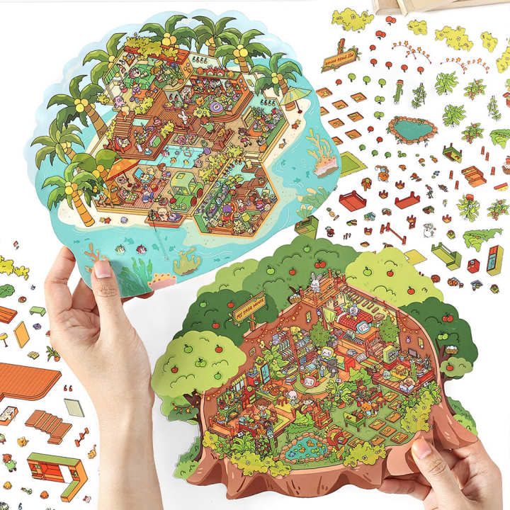 ENWEI 3 Pcs [Super Big Series] Scene Deco Stickers Waterproof 3D ...